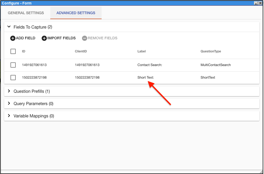 Create Form Questions – Integrify 7