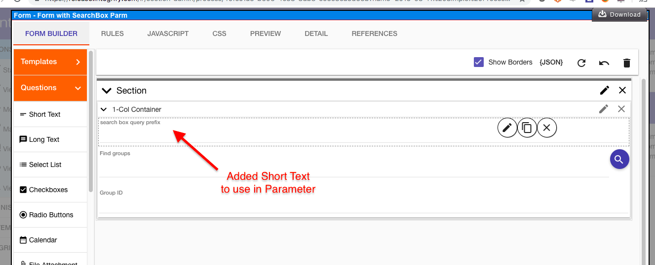 Create Form Questions – Integrify 7