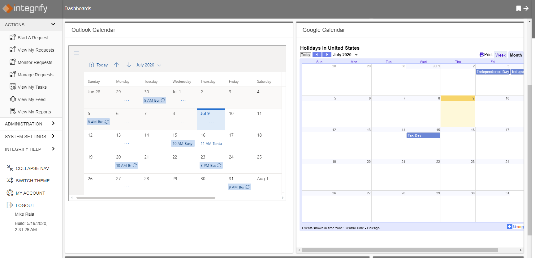 Embedding Calendars In Dashboards Integrify 7